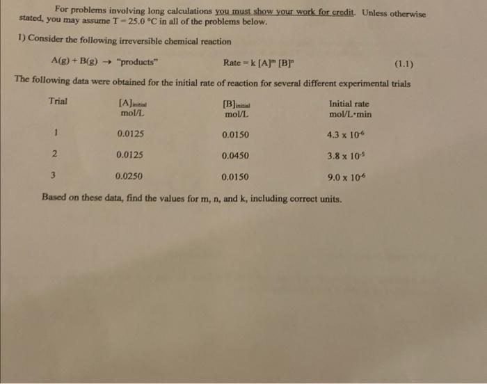 Solved For problems involving long calculations you must | Chegg.com