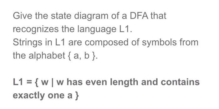 Solved Give the state diagram of a DFA that recognizes the | Chegg.com
