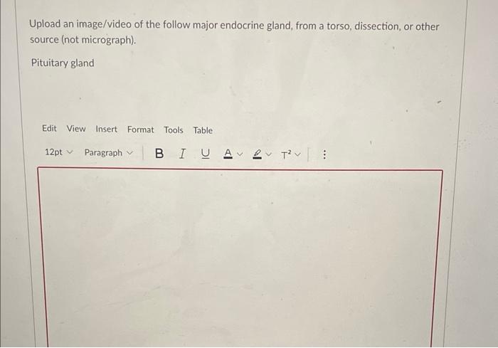 Solved Upload an image/video of the follow major endocrine | Chegg.com