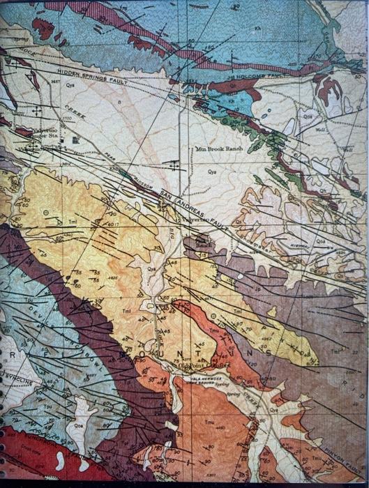 Solved Geology of Valyermo Quad. California Scale: 1 inch | Chegg.com