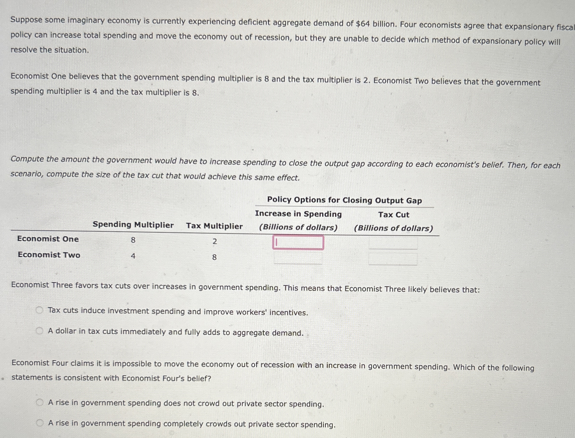 Solved Suppose some imaginary economy is currently | Chegg.com