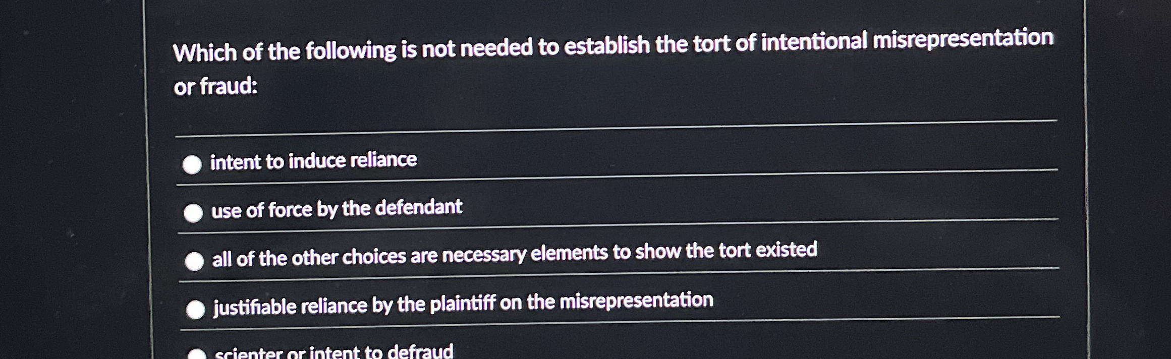 Solved Which of the following is not needed to establish the | Chegg.com