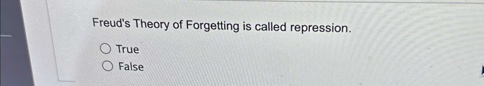 Solved Freud's Theory of Forgetting is called | Chegg.com