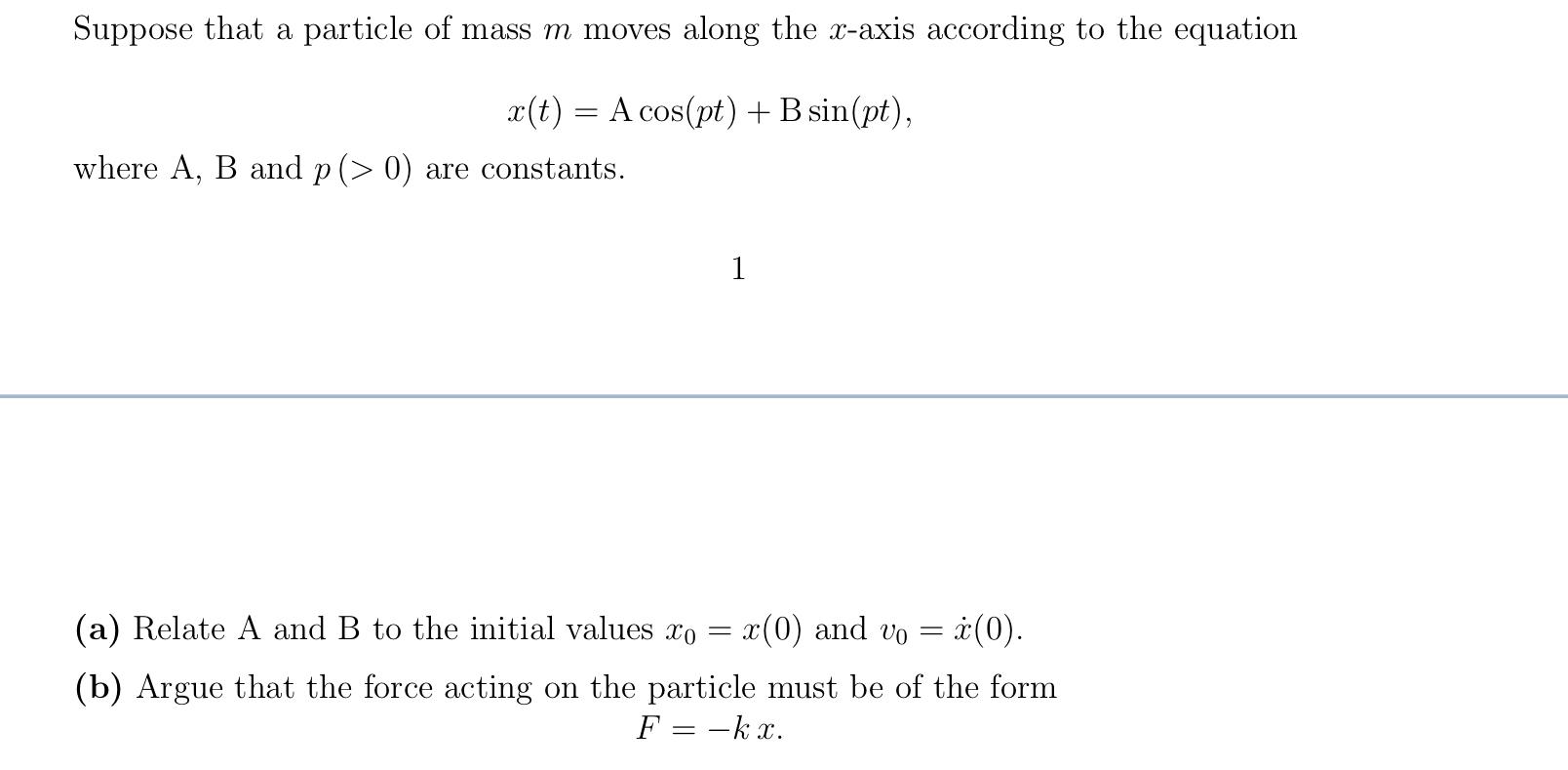 Solved Suppose that a particle of mass m ﻿moves along the | Chegg.com