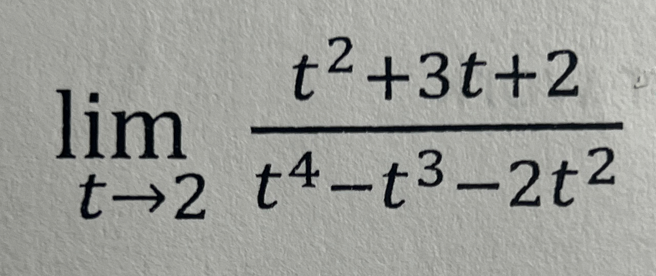 Solved Limt→2t2 3t 2t4 T3 2t2find The Limit Of ﻿the Function