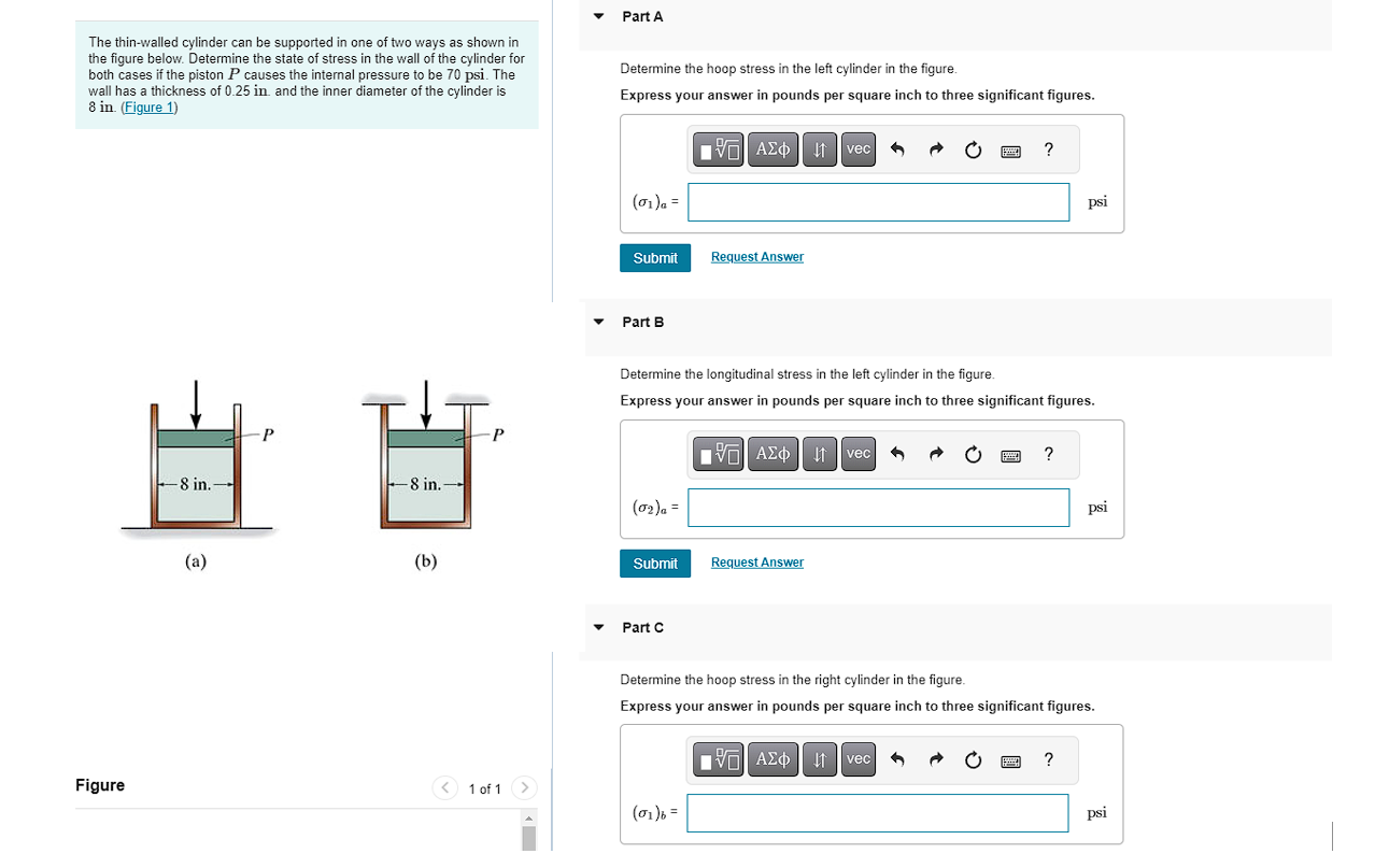 Solved The thin-walled cylinder can be supported in one of | Chegg.com