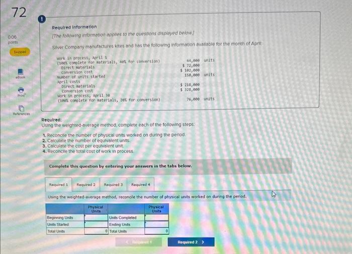Solved Requlred informotion [The following informatron | Chegg.com