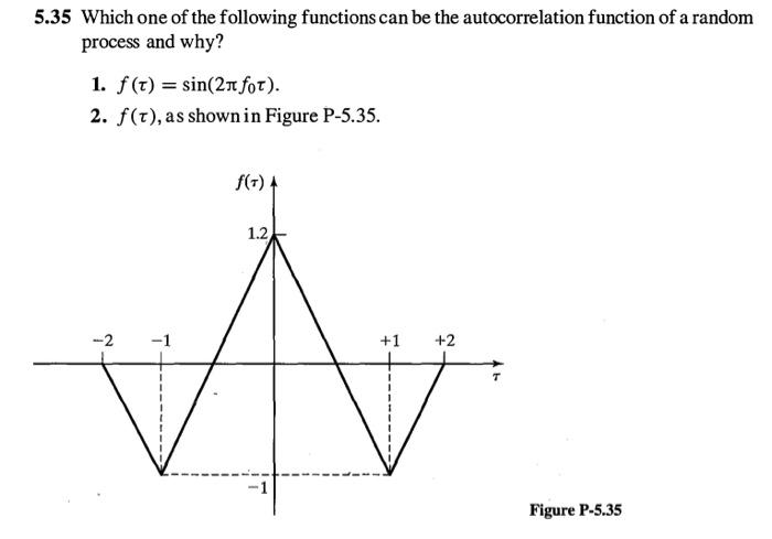 Solved 535 Which One Of The Following Functions Can Be The