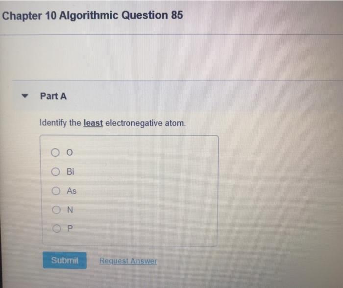 Solved Chapter 10 Algorithmic Question 85 Part A Identify | Chegg.com