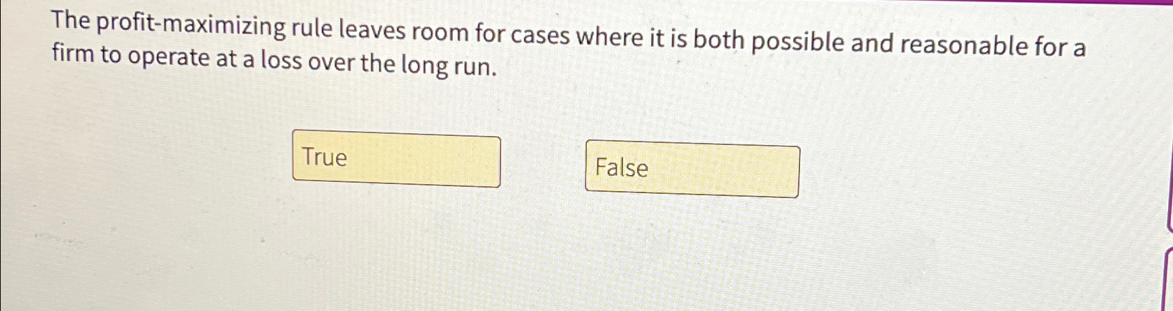 Solved The profit-maximizing rule leaves room for cases | Chegg.com