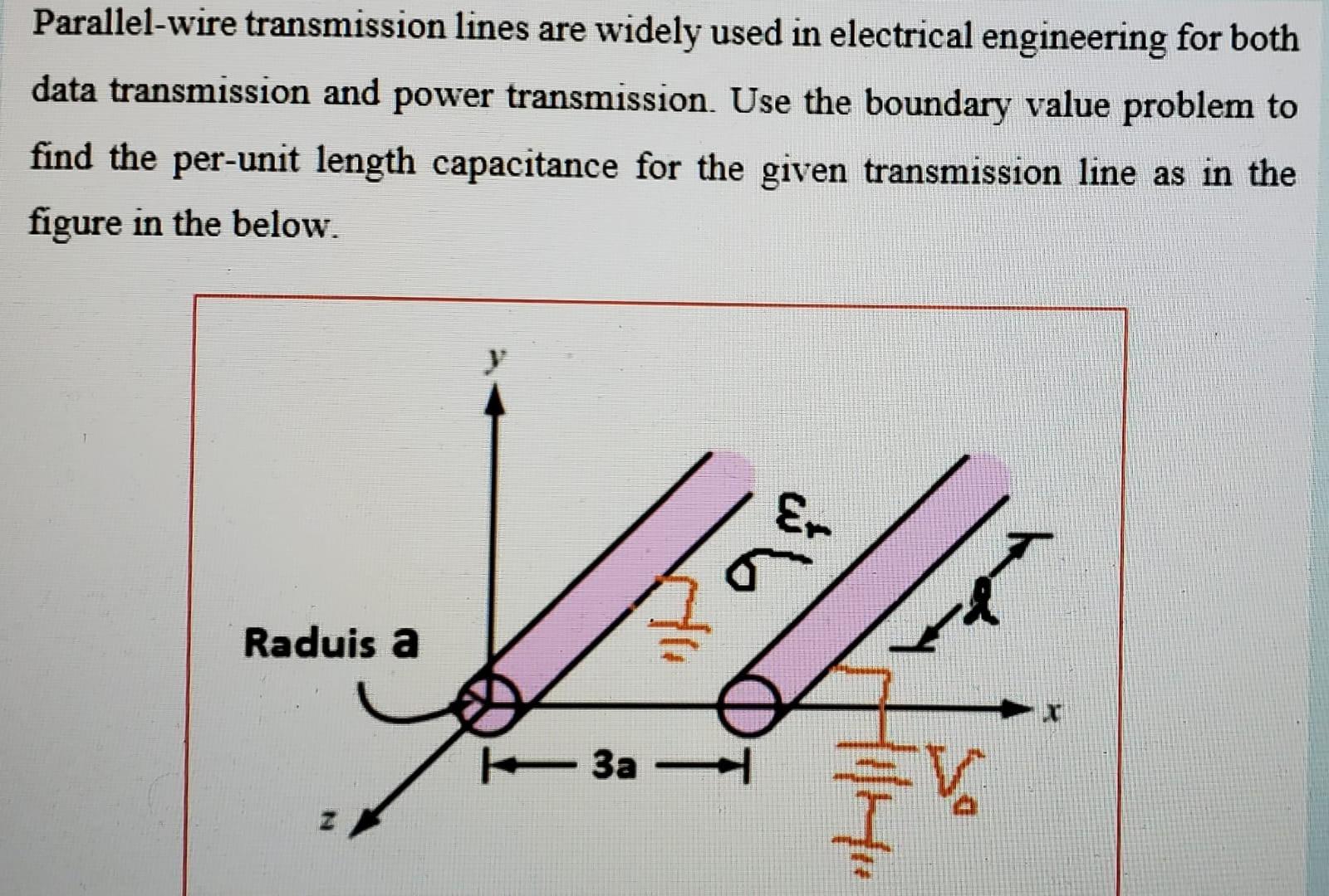 Solved Parallel-wire transmission lines are widely used in | Chegg.com