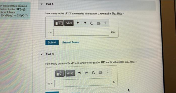 Solved Part C How many grams of Na2SiO3 can react with 0.870 | Chegg.com