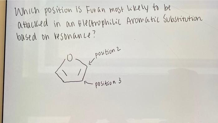 Solved Which position is Furan most likely to be attacked in | Chegg.com