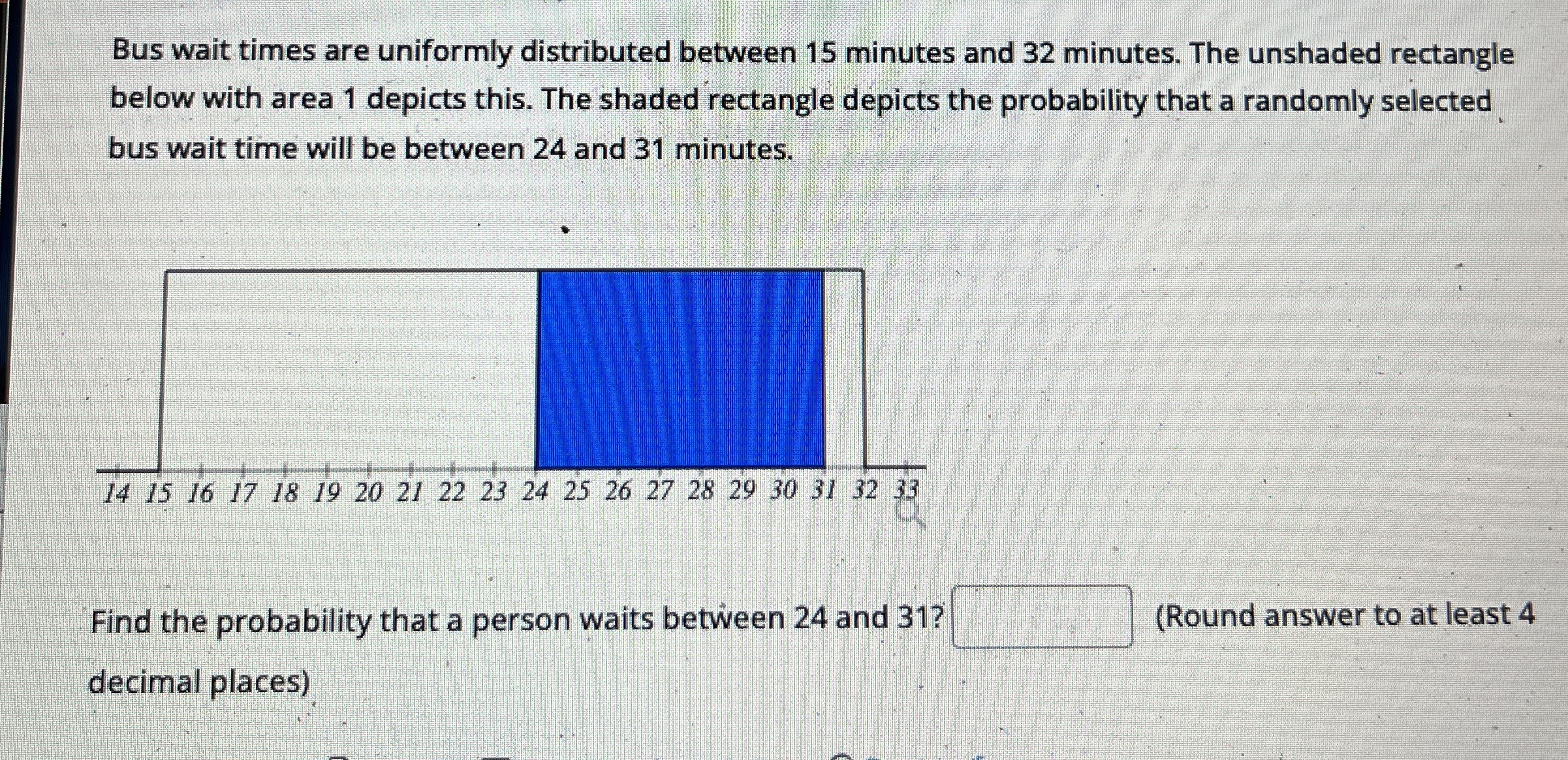 Solved Bus wait times are uniformly distributed between 15 | Chegg.com