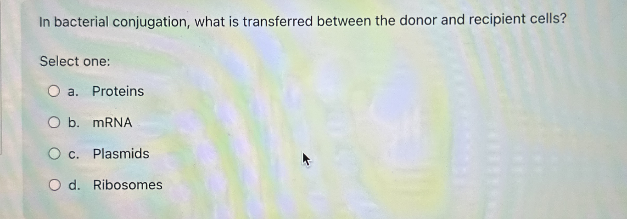 Solved In bacterial conjugation, what is transferred between | Chegg.com