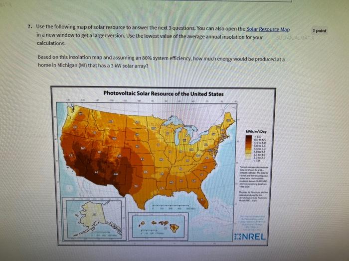 Solved 1. The power output of photovoltaics under standard | Chegg.com
