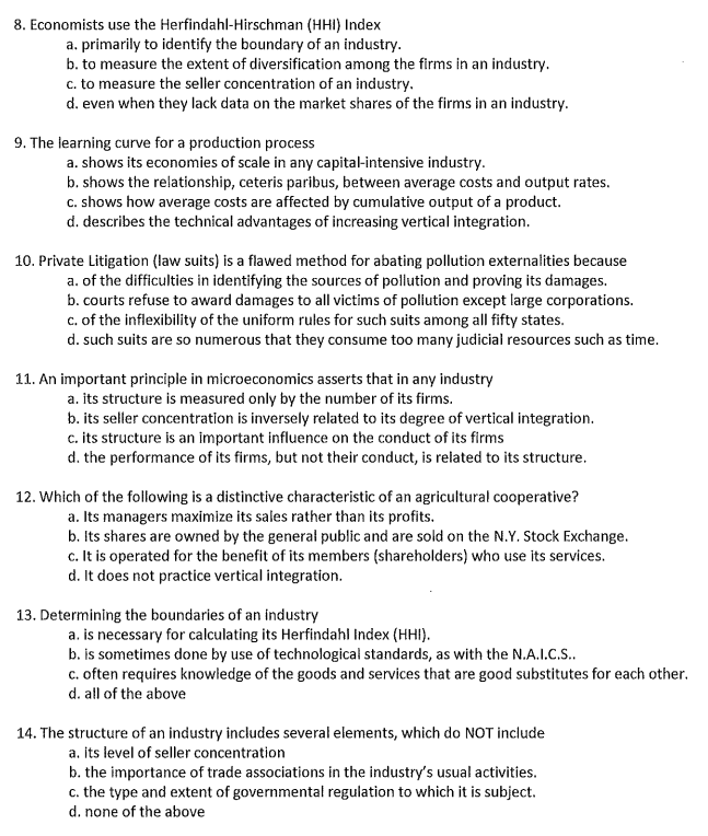 Solved I need help with all of these please. 8-14 | Chegg.com