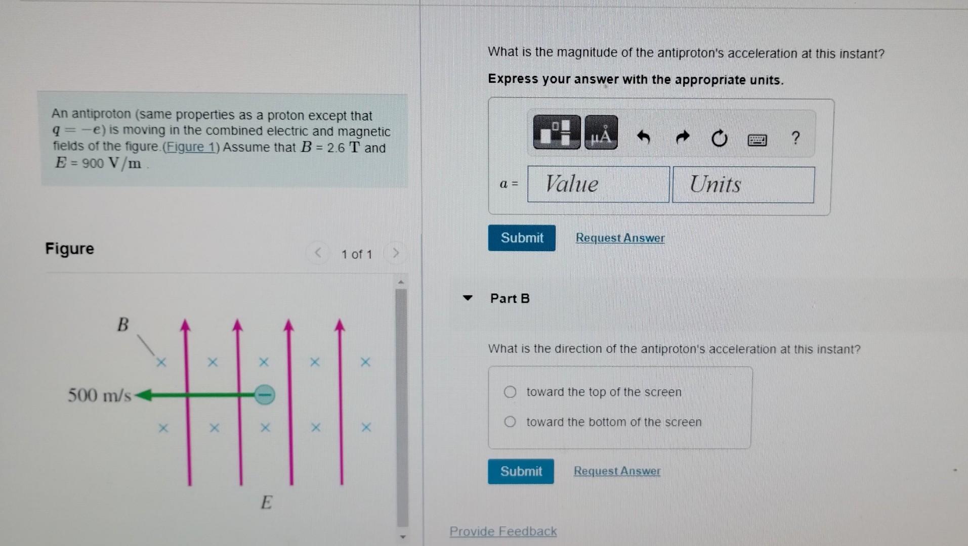 Solved What is the magnitude of the antiproton's | Chegg.com