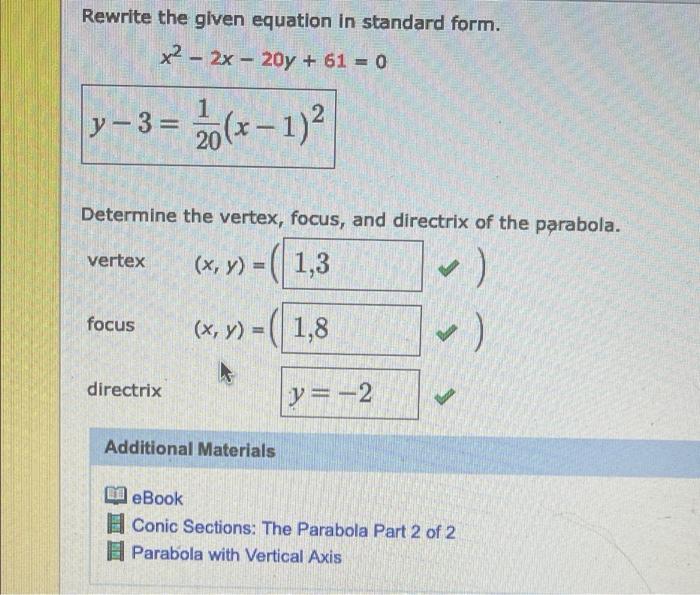 Solved Determine whether the given equation represents a | Chegg.com