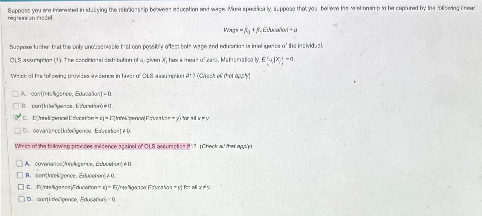 Solved Suppose you are interested in studying the | Chegg.com