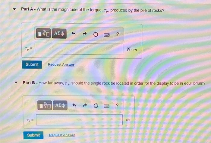Solved Your frend is construcing a balancing display for an | Chegg.com