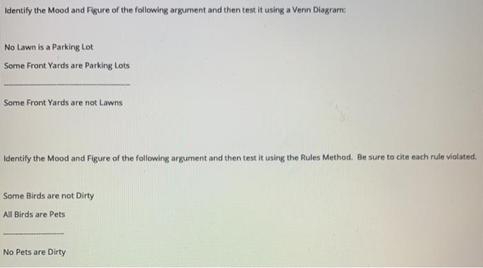 Solved Identify the Mood and Figure of the following | Chegg.com