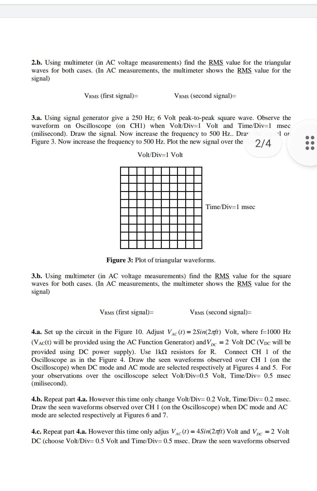Solved ECE 233 Laboratory Experiment 7 Waveforms 1.a. Using | Chegg.com