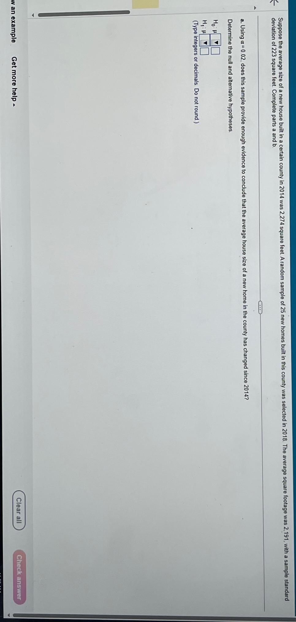 Solved deviation of 223 ﻿square feet Complete parts a and | Chegg.com
