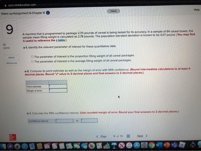 Solved ezto.mheducation.com Acon Saved Help | Chegg.com