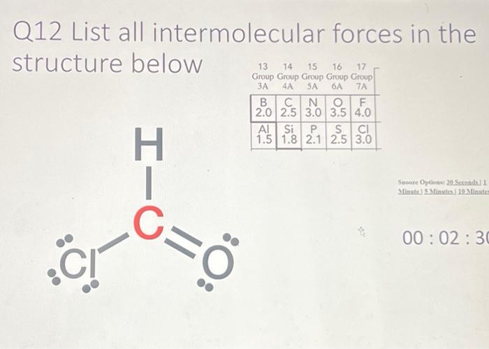 Solved Q12 List all intermolecular forces in the structure | Chegg.com