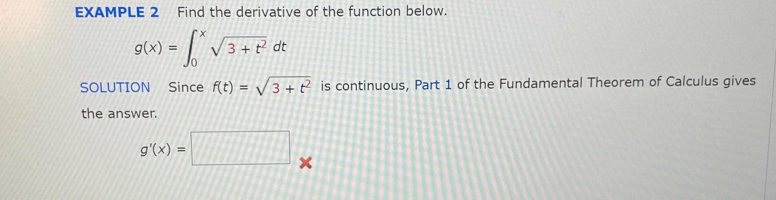 Solved EXAMPLE 2 ﻿Find the derivative of the function | Chegg.com