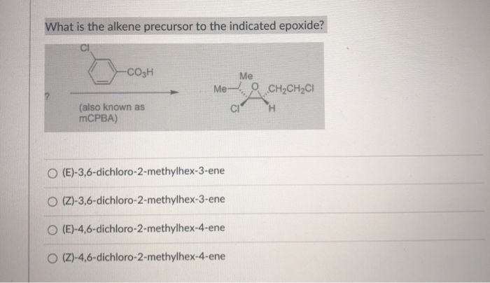 Solved What is the alkene precursor to the indicated | Chegg.com