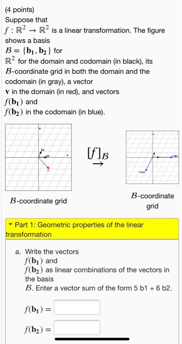 Solved (4 points) Suppose that f: R2 + R2 is a linear | Chegg.com