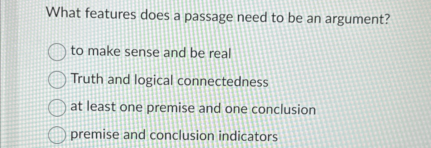Solved What features does a passage need to be an | Chegg.com
