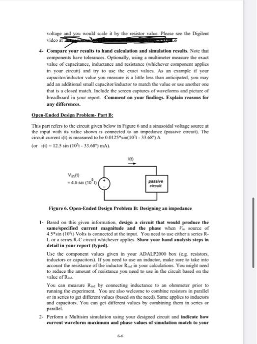 Solved LAB 7: Open-Ended Lab Experiment Impedance | Chegg.com