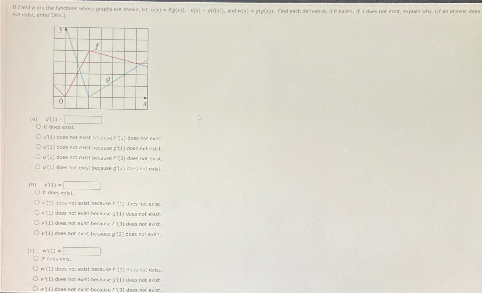 Solved Not Exist Enter Dne A U 1 It Does Exist U 1