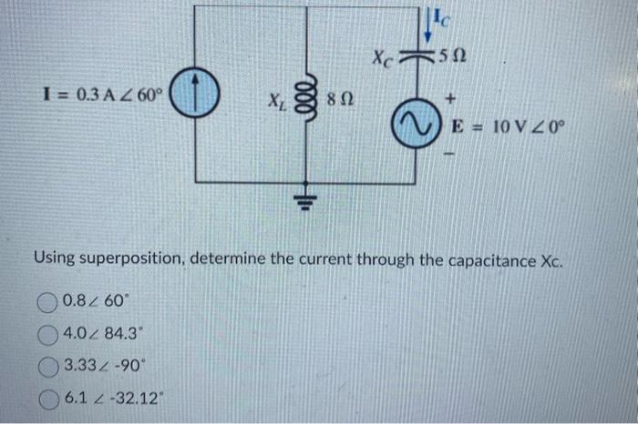 Solved Using superposition determine the current through the | Chegg.com
