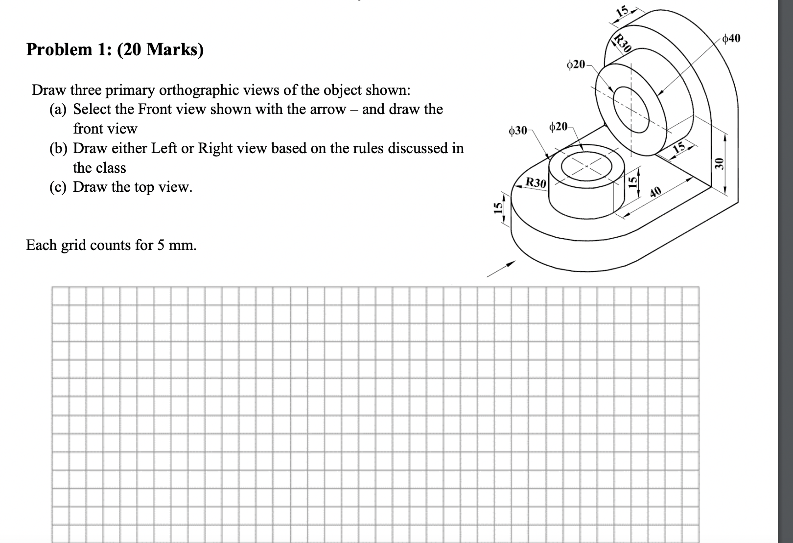 Solved Problem 1: (20 ﻿Marks) ﻿Draw three primary | Chegg.com