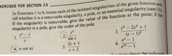 Solved XERCISES FOR SECTION 25 In Exercises 1 to 6, locate | Chegg.com Solved XERCISES FOR SECTION 25 In Exercises 1 to 6, locate | Chegg.com
