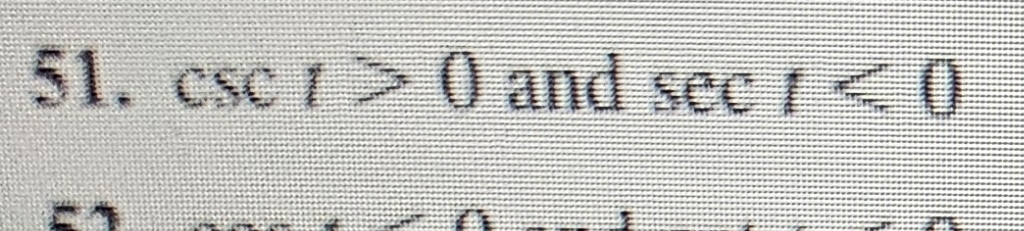 Solved 49-52 - ﻿Quadrant of a Terminal Point From the | Chegg.com