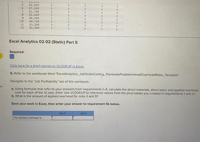 Solved Required: 6. Refer to the workbook titled | Chegg.com