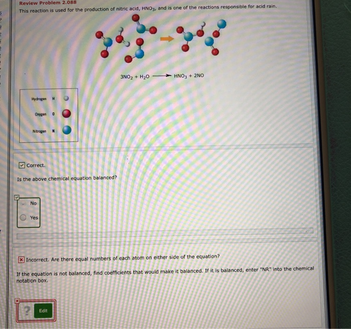 Solved This reaction is used for the production of nitric | Chegg.com