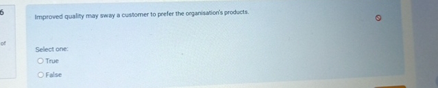 Solved Improved quality may sway a customer to prefer the | Chegg.com