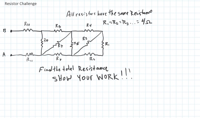 Solved Resistor Challenge All resistors have the same | Chegg.com