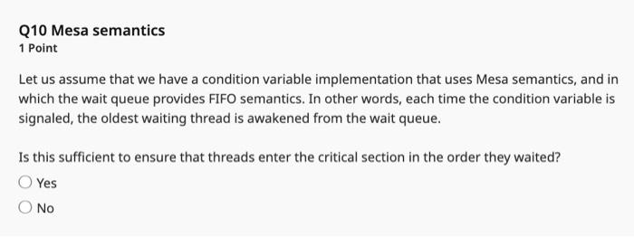 Solved Q10 Mesa semantics 1 Point Let us assume that we have | Chegg.com