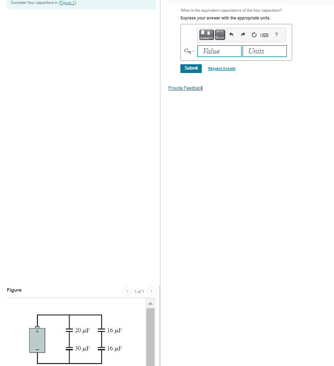 Solved Consider four capacitars in (Figure 1).What is the | Chegg.com Solved Consider four capacitars in (Figure 1).What is the | Chegg.com