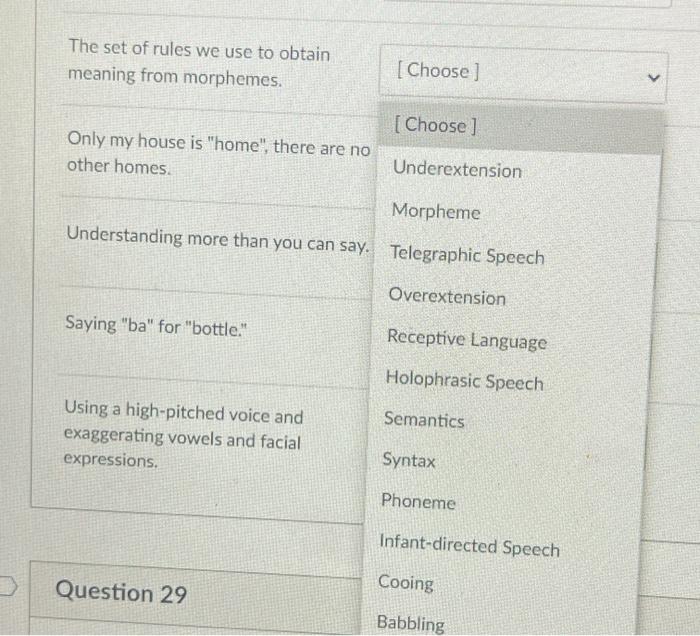 Solved Match the following language definitions with the | Chegg.com