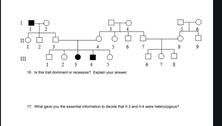 Solved Is this trait dominant or recessive? Explain your | Chegg.com