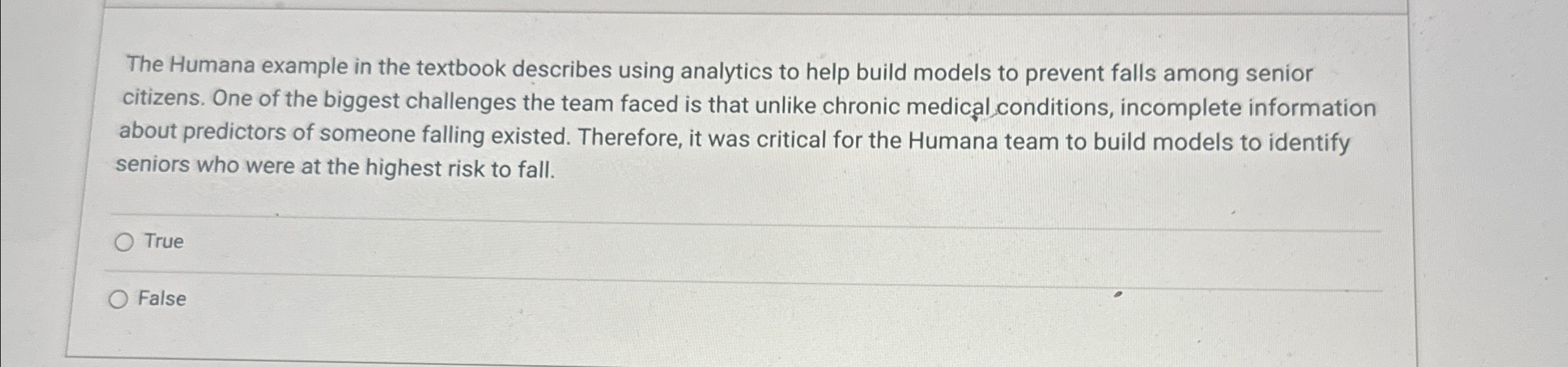 Solved The Humana example in the textbook describes using | Chegg.com