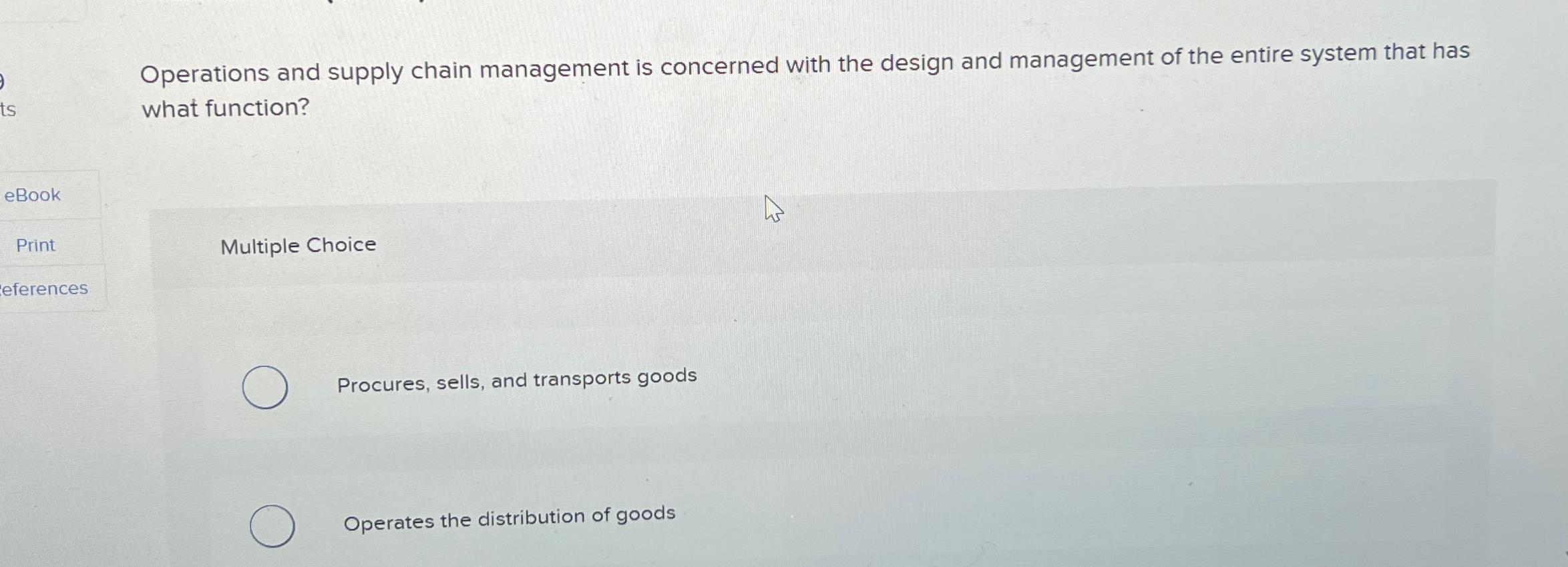 Solved Operations and supply chain management is concerned | Chegg.com